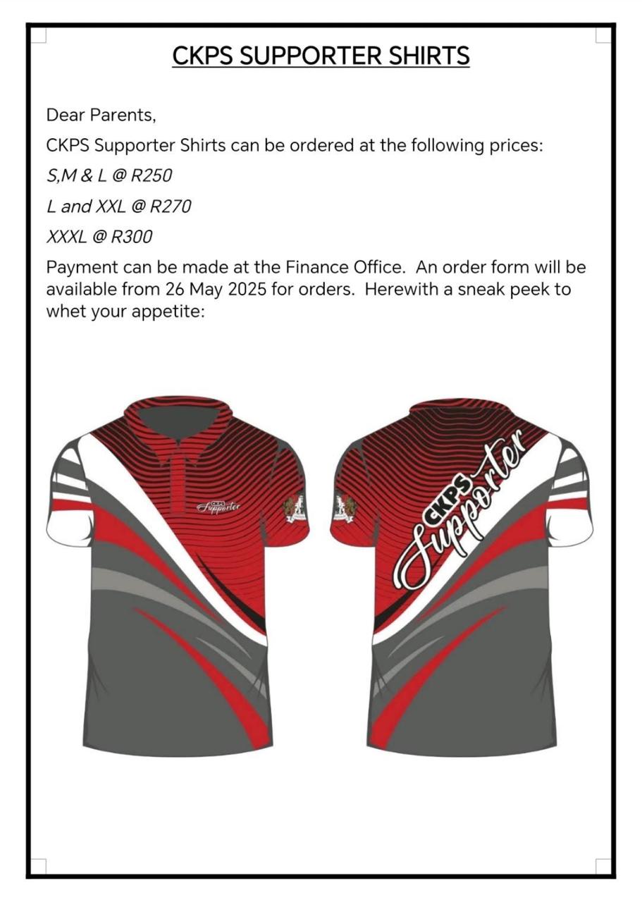 CKPS Supporter Shirts – Contantia Kloof Primary School